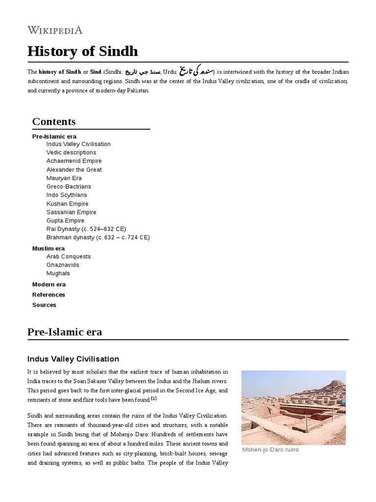 History of Sindh | PDF | Sindh | Pakistan Movement