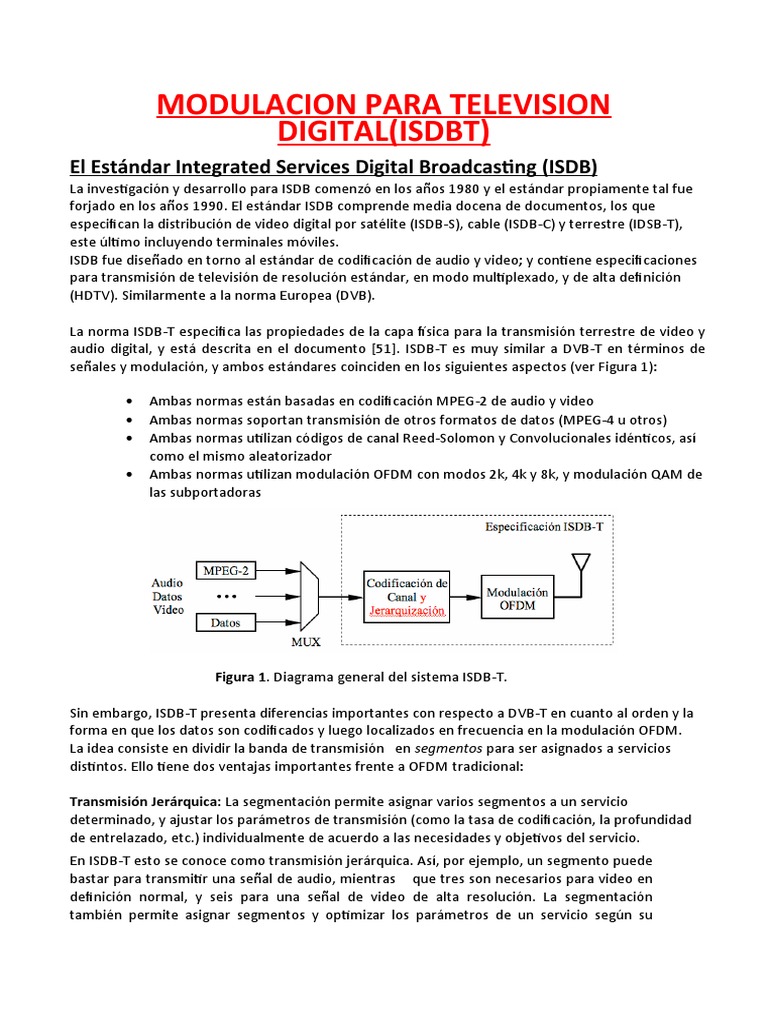 El Estándar Integrated Services Digital Broadcasting (1) 23 | PDF ...