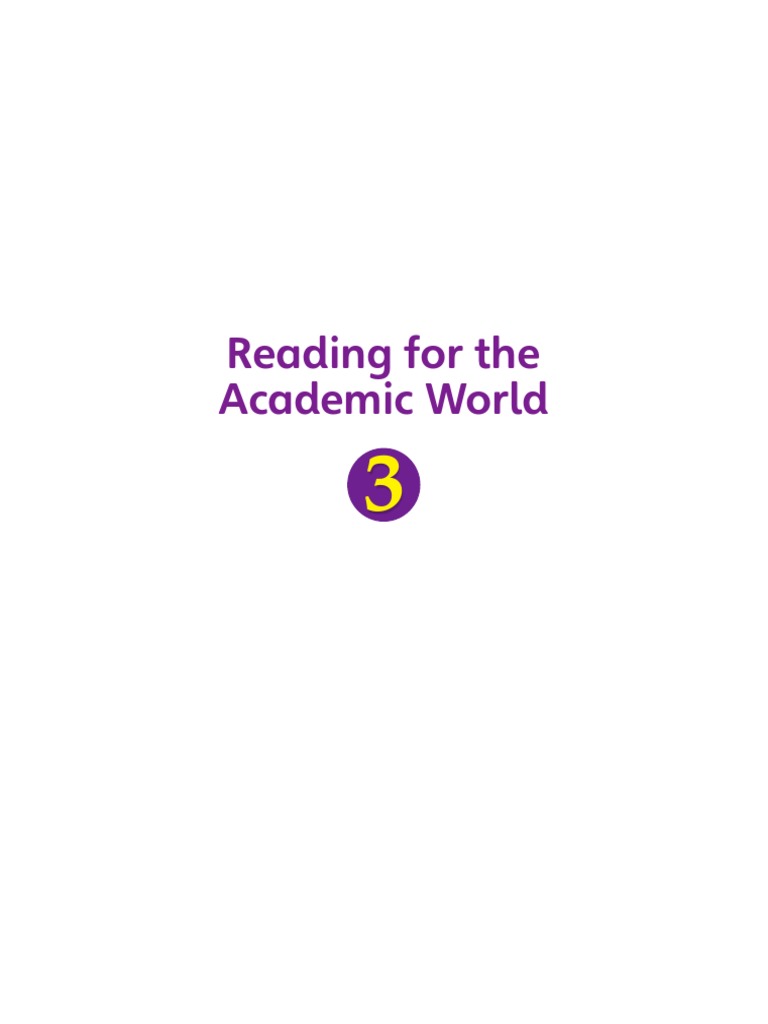 Reading For The Academic World - 3 - SB (SC) - Low PDF | PDF ...