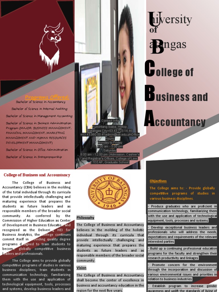 UB College of Business and Accountancy Programs | PDF | Bachelor's ...