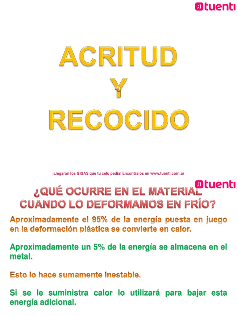 05 - Acritud y Recocido - 2014 - Rev3 | PDF | Tratamiento a base de ...