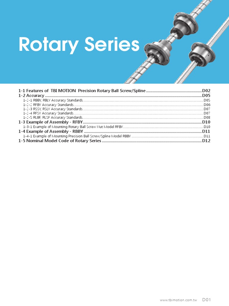 TBIMOTION RotarySeries 19.09 (EN) PDF | PDF | Rotation Around A Fixed ...