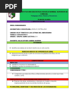 Plan de Clase LETRAS | PDF | Alfabeto | Sílaba