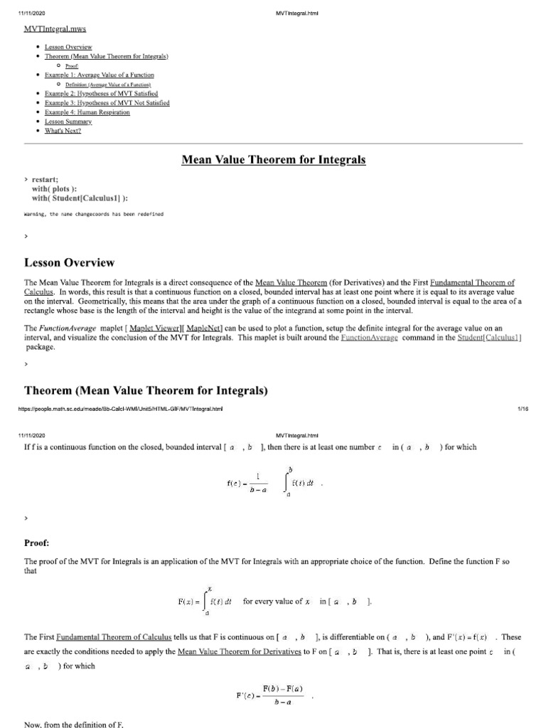 MVT Integral PDF | PDF