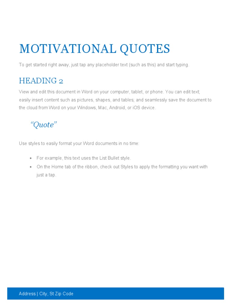 Document On Motivational Quotes | PDF