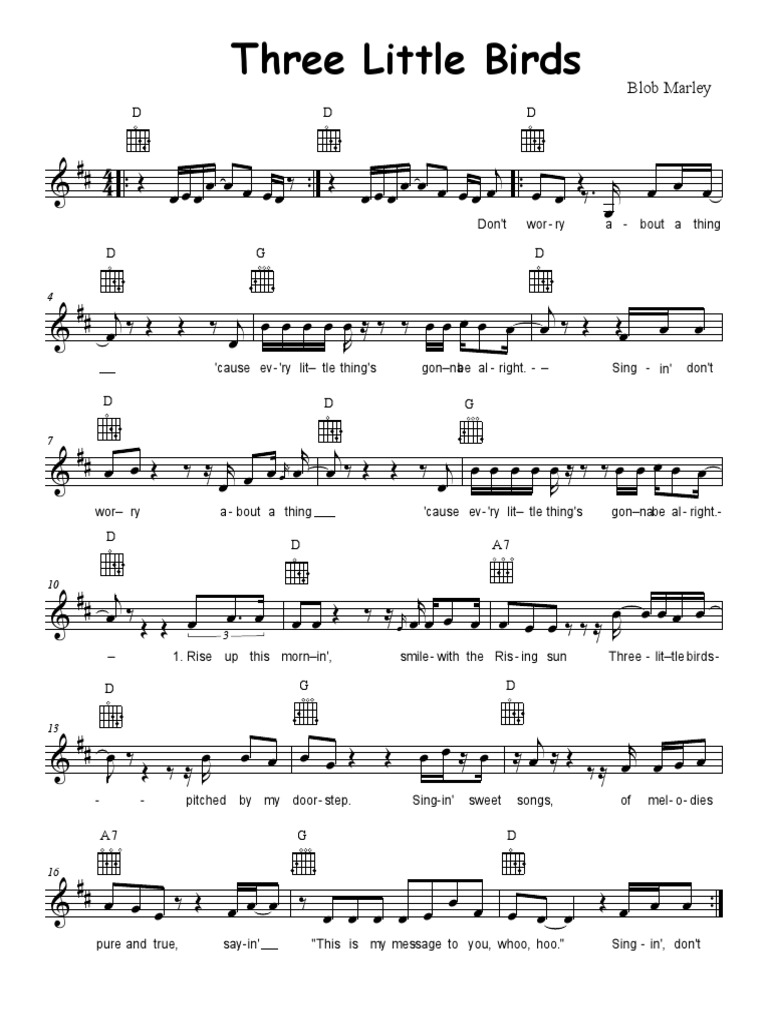 Bob Marley - Three Little Birds PDF | PDF