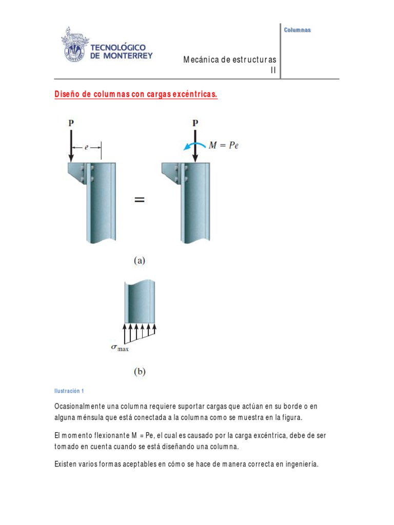 05 Diseño Columnas Cargas Excentricas | PDF | Mecánica | Fuerza