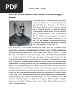 Chapter 10 Introductory Activity Rizal | PDF | Tagalog Language