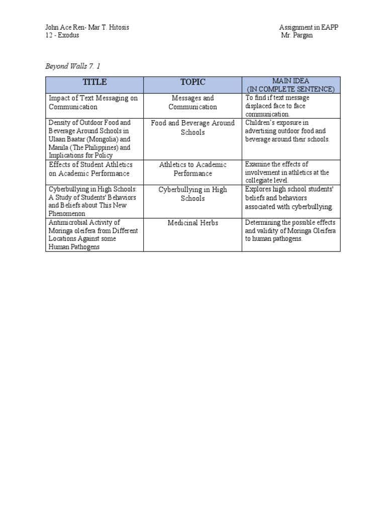 Assignment Lesson 3 | PDF