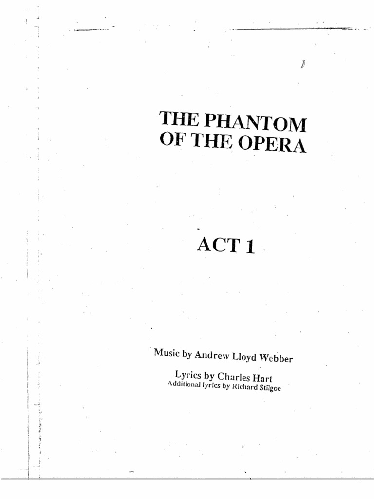 Phantom of The Opera Orchestra Score PDF | PDF