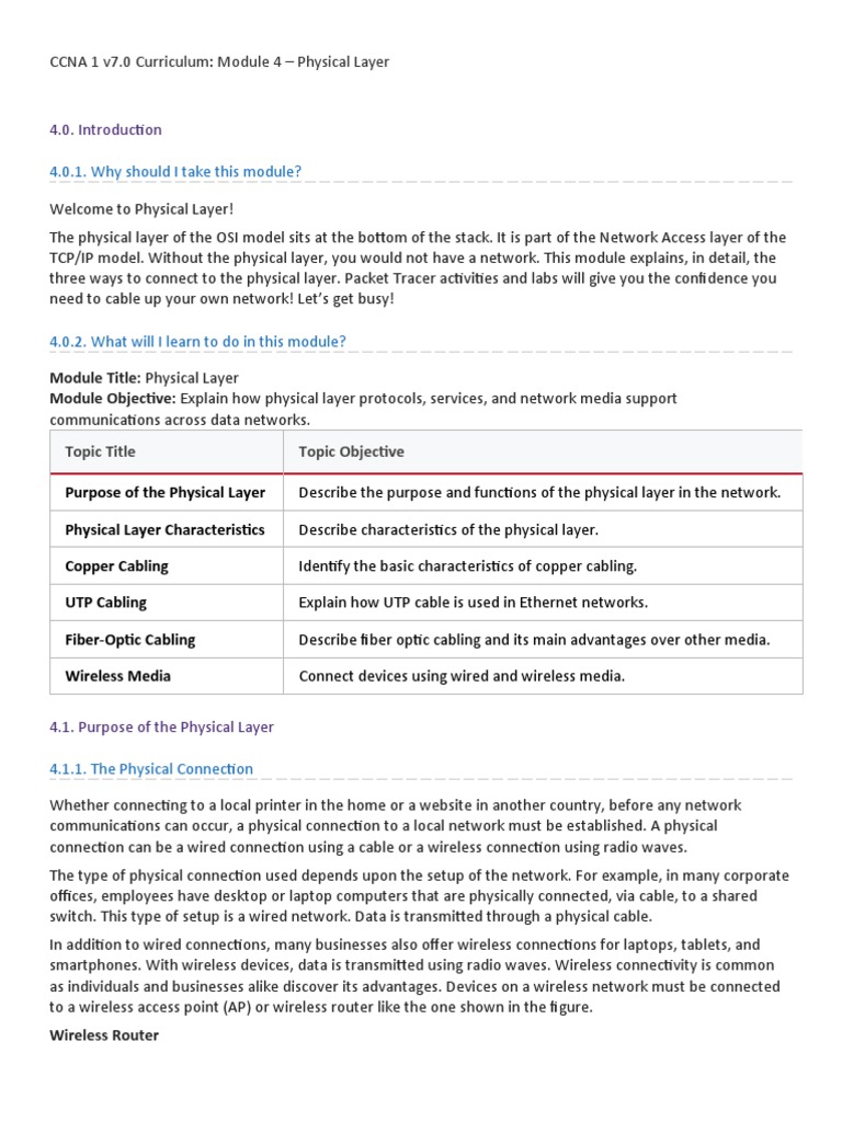 Module 4 - Physical Layer | PDF | Wireless Lan | Coaxial Cable