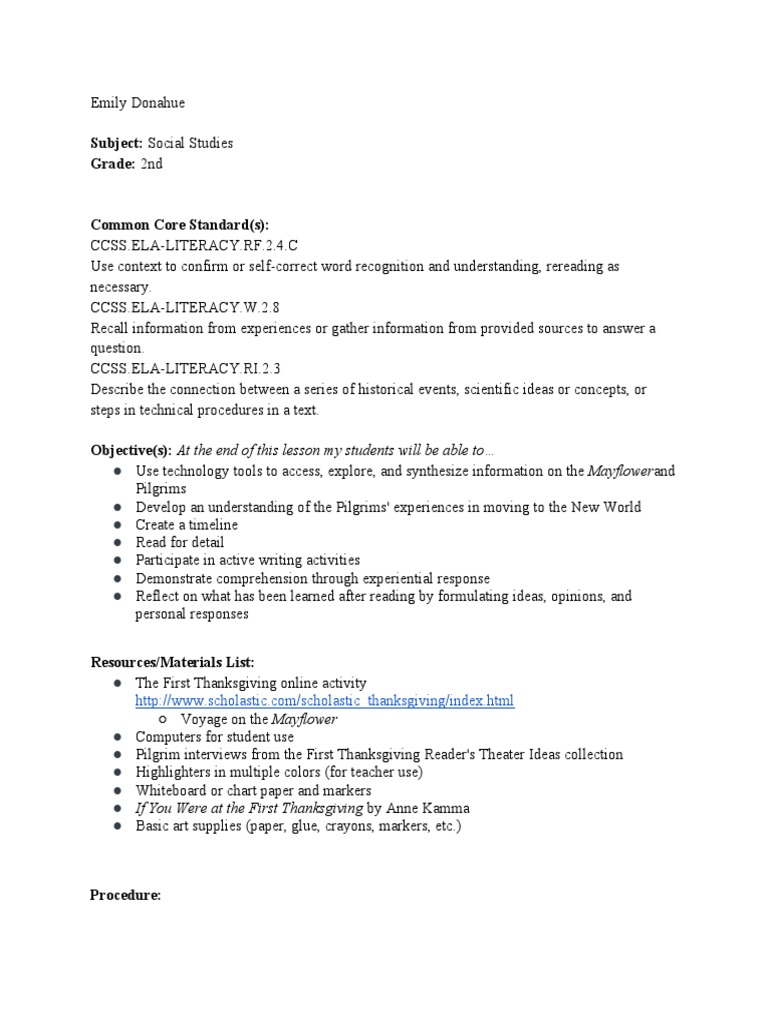 Ed360 Social Studies Thematic Unit Lesson Plan | PDF | Lesson Plan ...