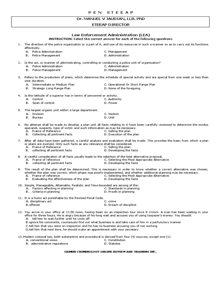 LEA Questionnaire | PDF | Counterintelligence | Espionage