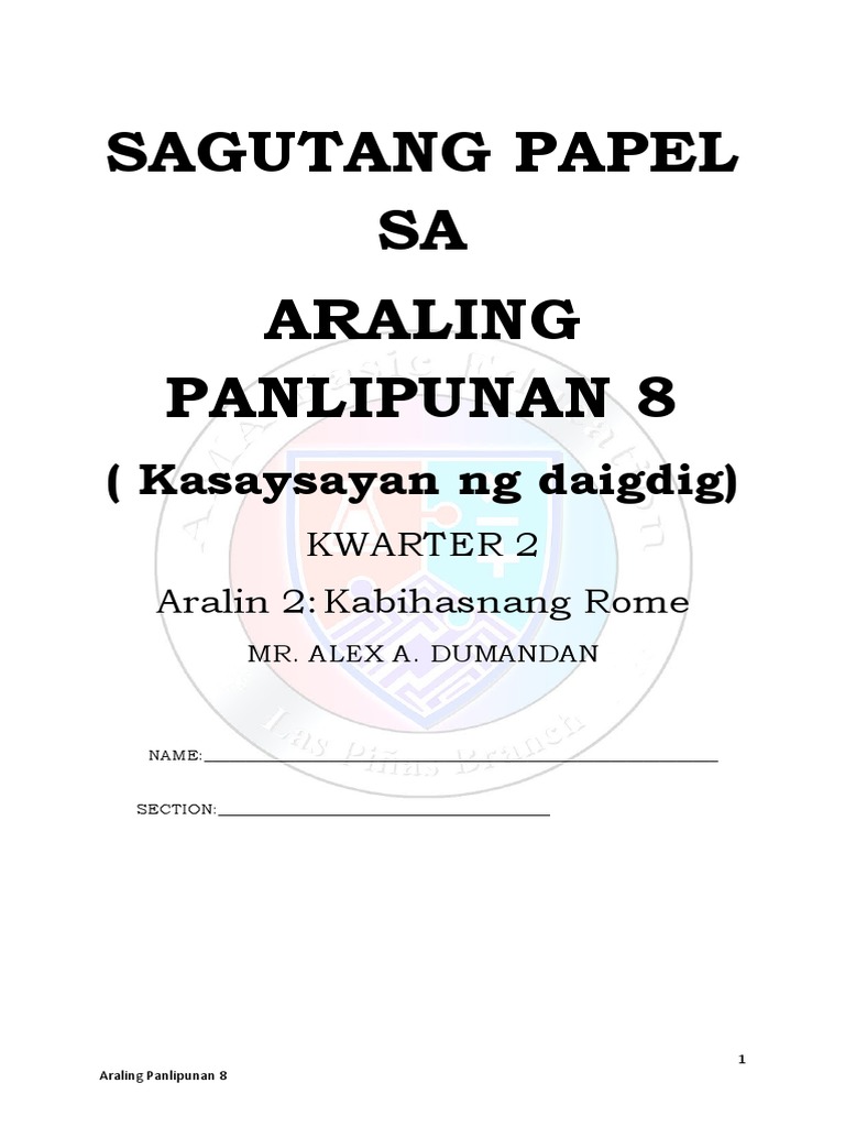 Ap G8 - Week 3 | PDF