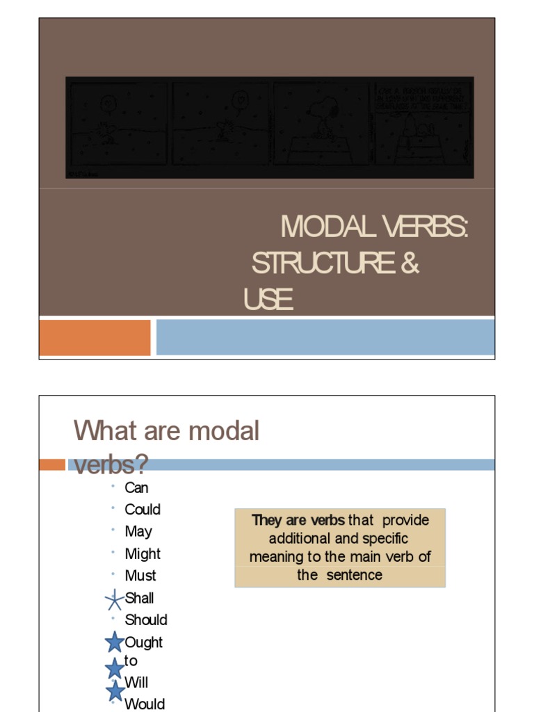 Modal Verbs: Structure & USE | PDF | Language Mechanics | Grammar