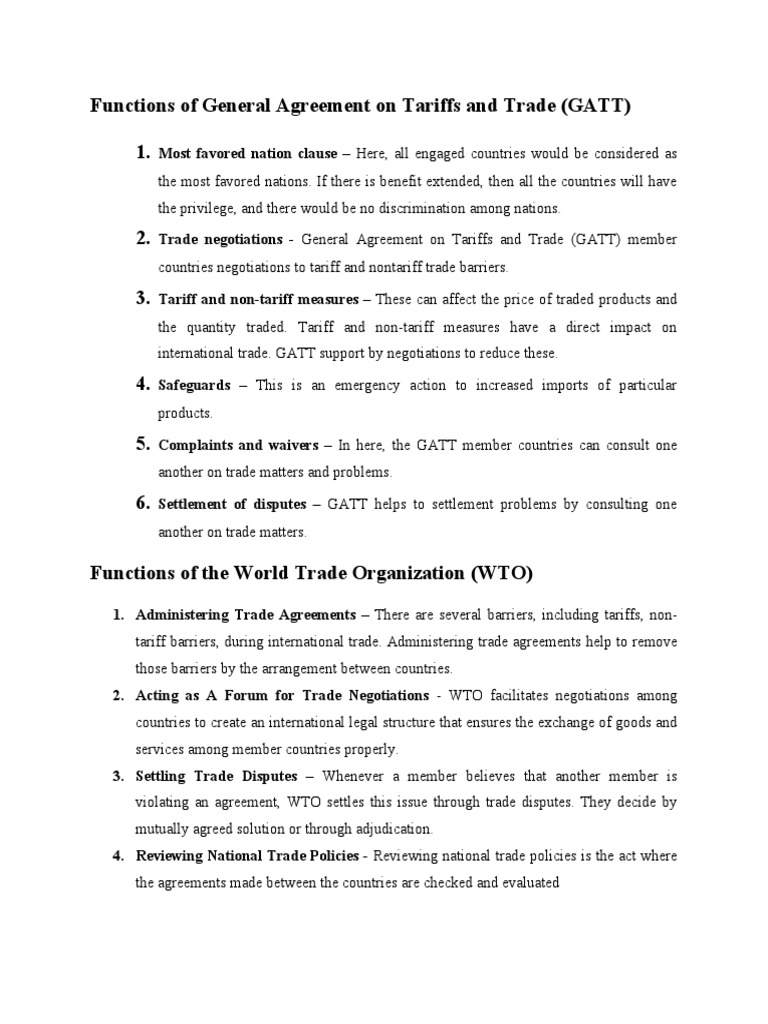 Gatt & Wto 1821216630 | PDF | World Trade Organization | General ...