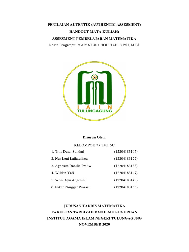 Penilaian Autentik | PDF