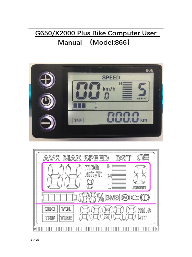 LCD-S866 Bike Computer Setting-G650 | PDF | Throttle | Transportation ...