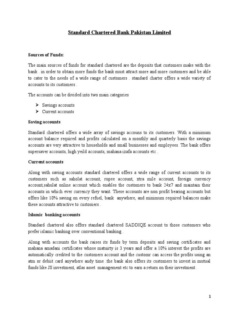 Standard Chartered Bank Pakistan Limited | PDF | Banks | Transaction ...