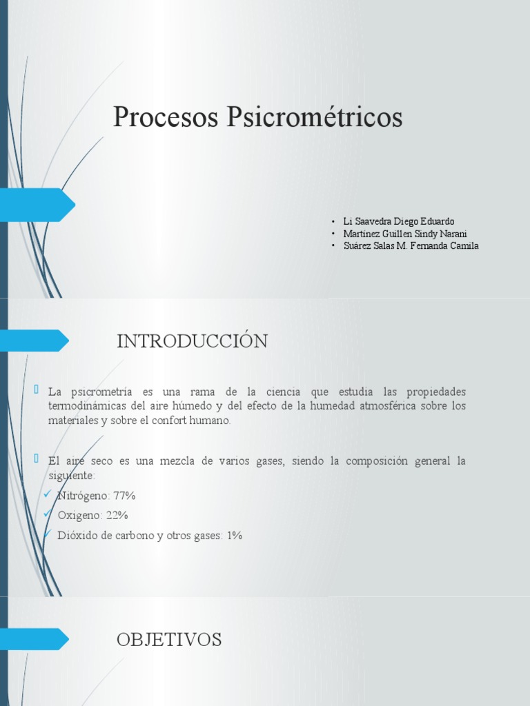 Procesos Psicrométricos (Calentamiento y Enfriamiento Simple) | PDF | Humedad | Gases