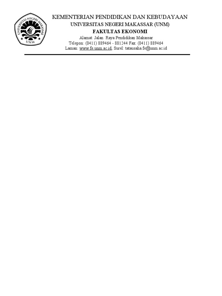 Kop Baru Fe Unm (Revisi) | PDF