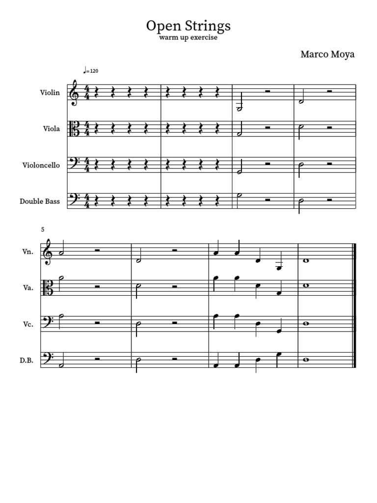 Open Strings Warm-Up for Strings | PDF