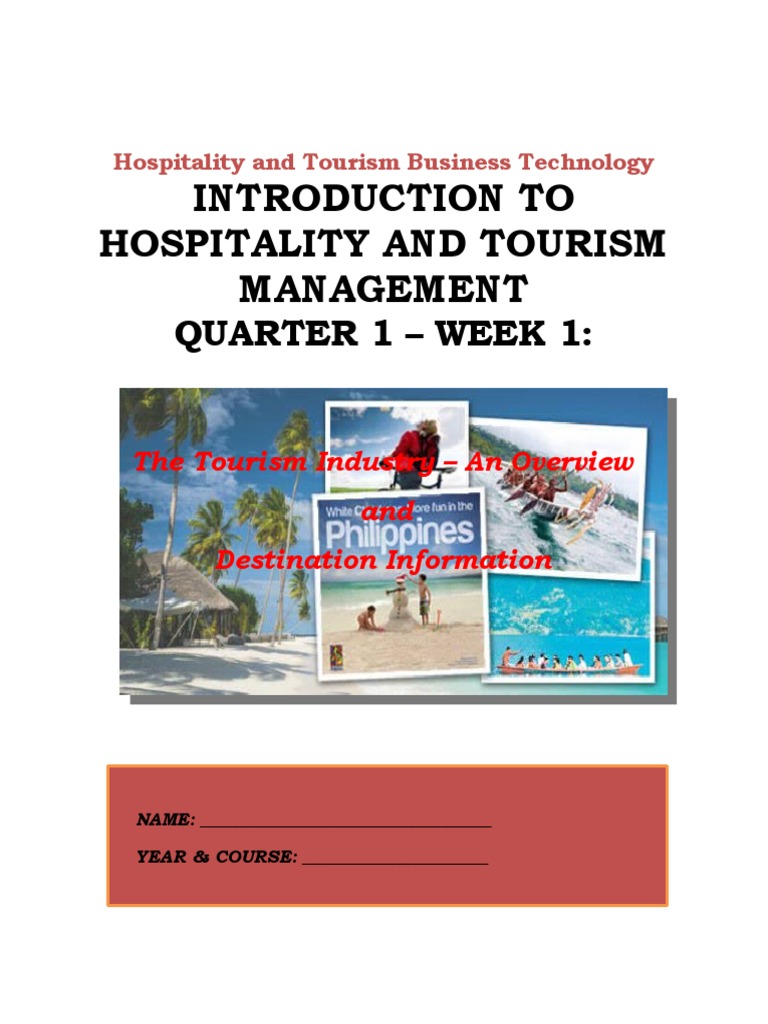 WEEK 1 and WEEK 2 - HOSPITALITY AND TOURISM | PDF | Tourism | Travel Agency