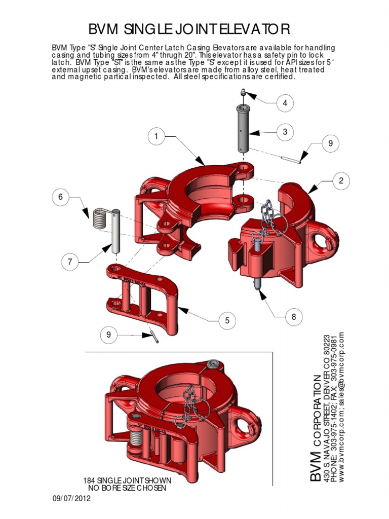 9 - Single Joint Elevator | Download Free PDF | Pipe (Fluid Conveyance) | Mechanical Engineering