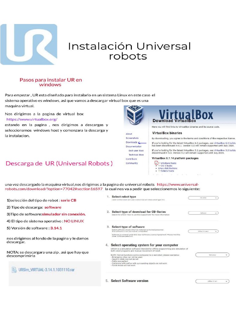 Manual de Instalacion URsim PDF | PDF