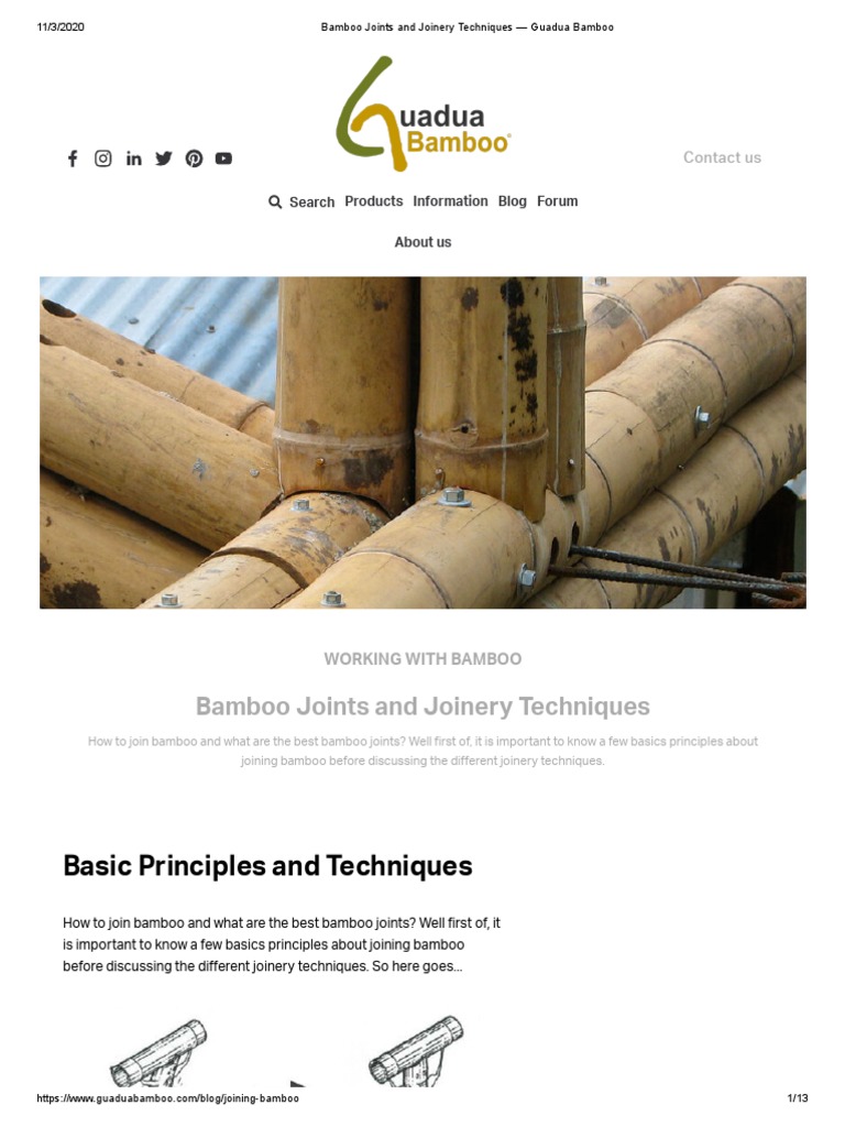 Bamboo Joinery Techniques Explained | PDF | Woodworking | Bamboo