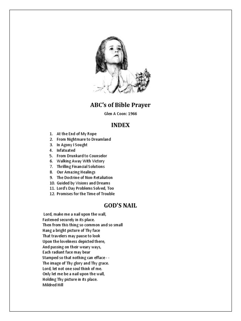 A, B, C's of Bible Prayer Guide | PDF | Jacob | Prayer