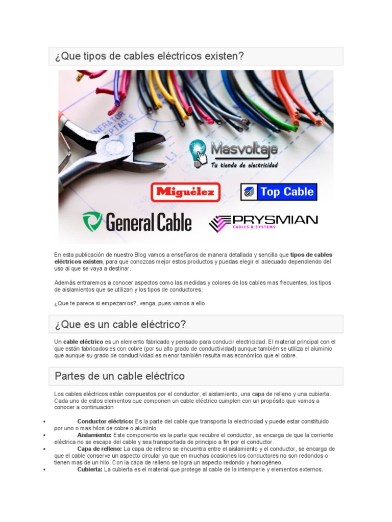 Calibre de Cables | PDF | Aislador (Electricidad) | Conductor electrico