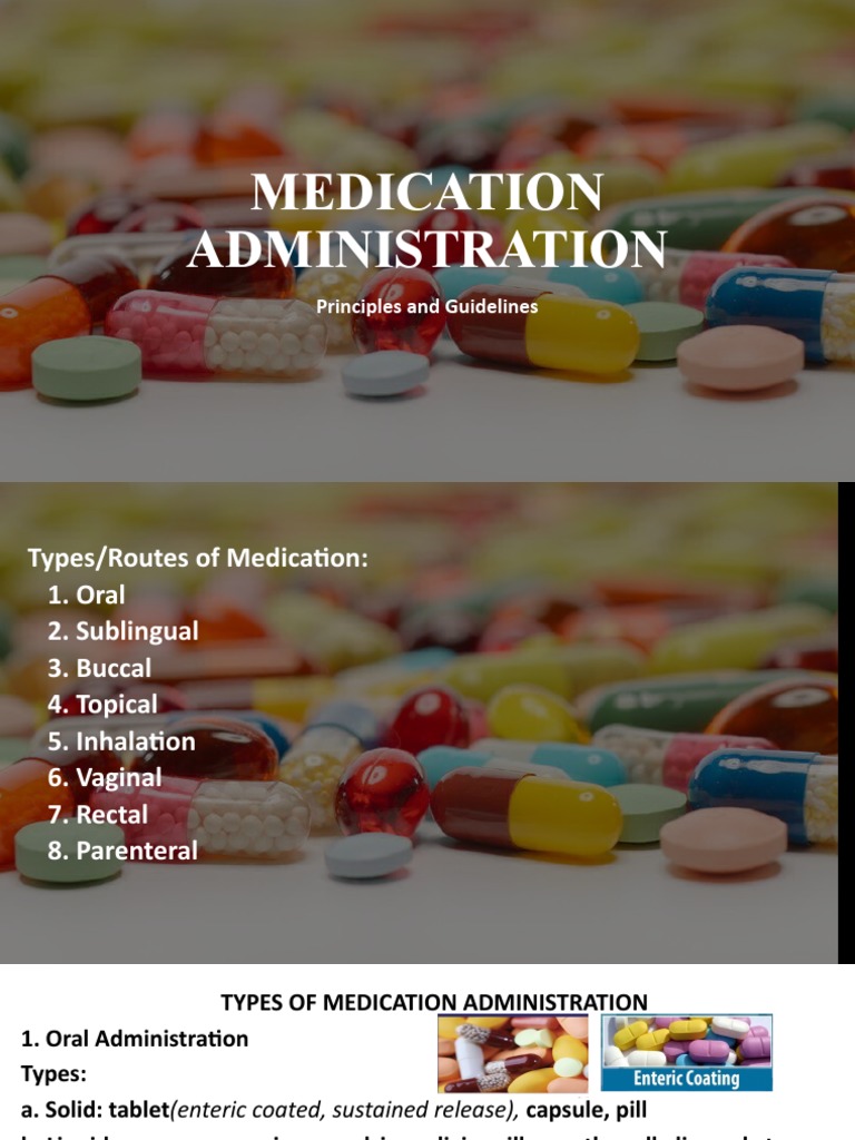 Medication Administration: Principles and Guidelines | PDF | Topical ...