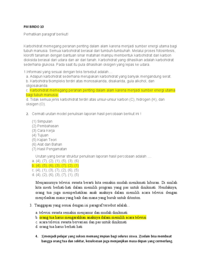 PM Bindo 10 | PDF | Perjalanan