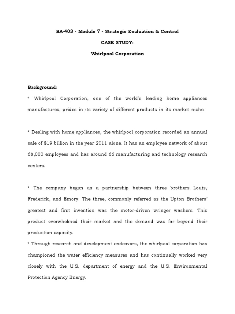 BERNA Case-Study-BA-403-Module-7-Strategic-Evaluation-Control | PDF ...