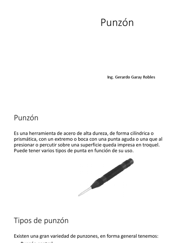 Tipos y Usos del Punzón | PDF