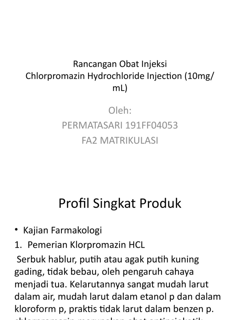 Rancangan Obat Sediaan Injeksi | PDF