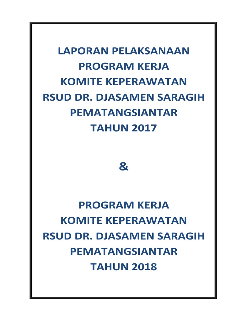 Cover Laporan Program Kerja | PDF