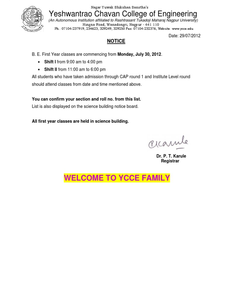 YCCE Admission List BE | PDF | Sikhism