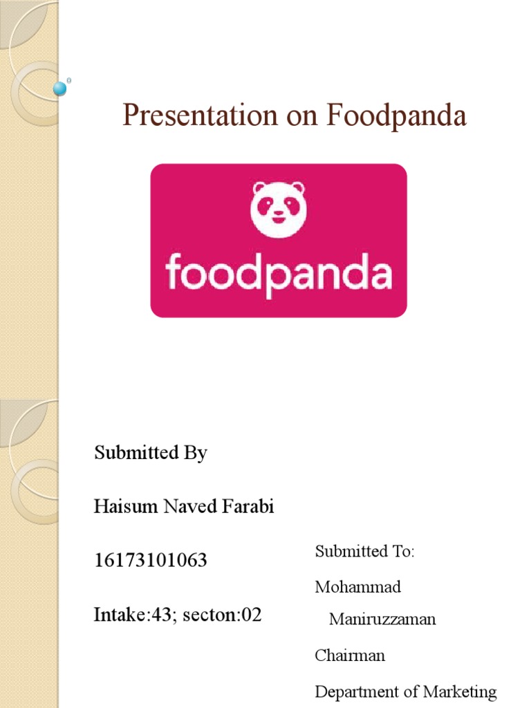 Presentation On Foodpanda | PDF | Business