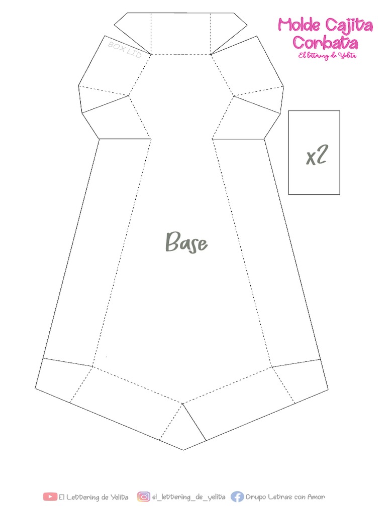 Molde Caja Corbata PDF | PDF
