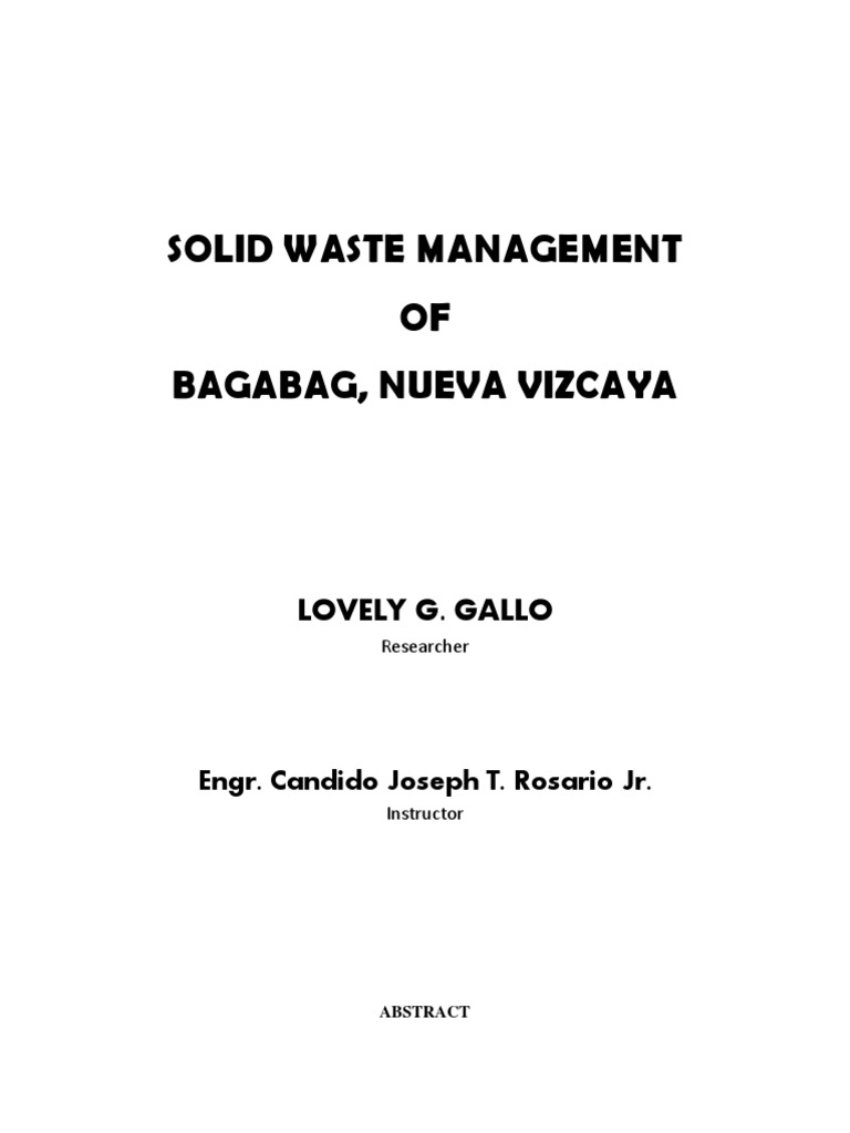 Solid Waste Managemen1 PDF | PDF | Waste Management | Municipal Solid Waste