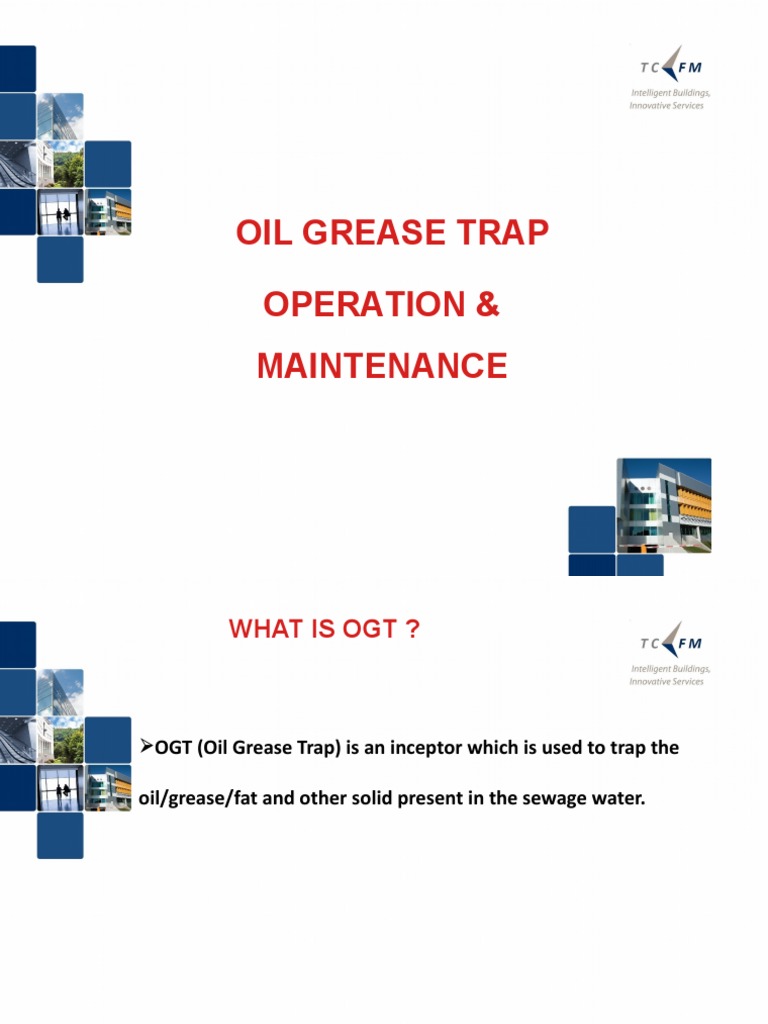 Oil Grease Trap Operations and Maintenance | PDF
