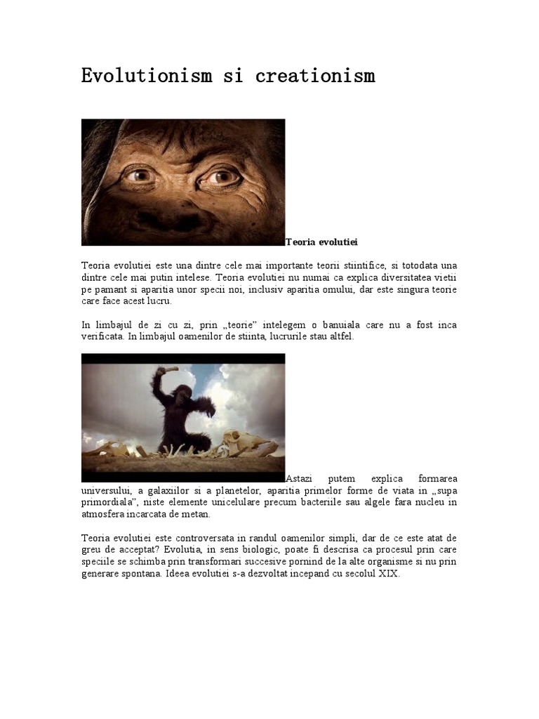 Evolutionism Si Creationism | PDF