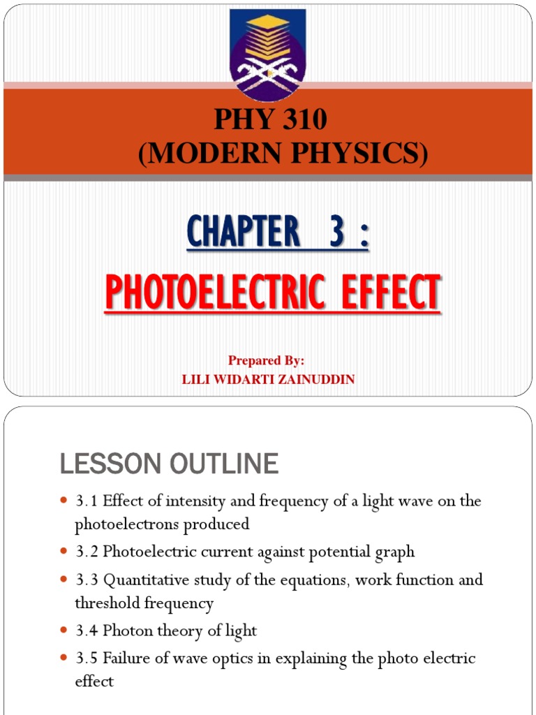 Modern Physics: Photoelectric Effect | PDF | Photoelectric Effect | Photon