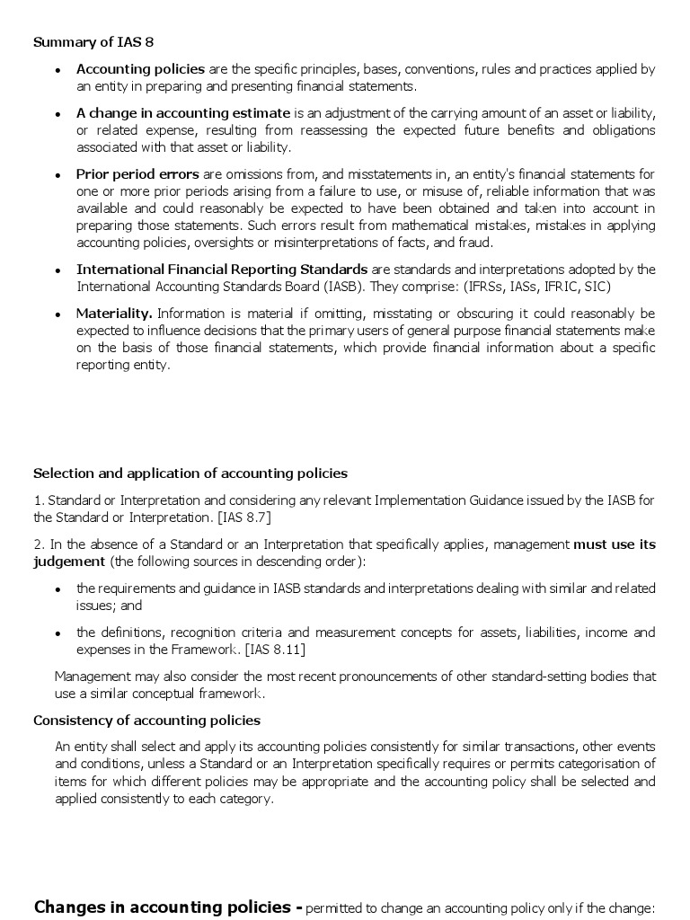 A Comprehensive Guide to Accounting Policies, Changes in Estimates ...