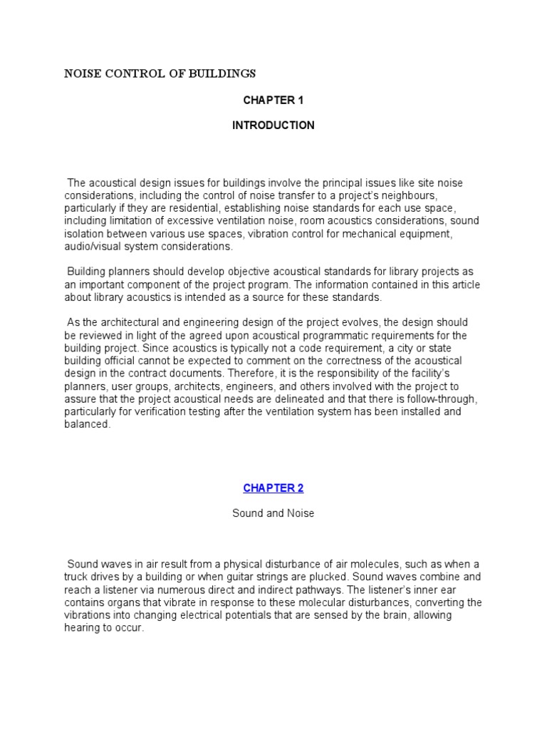 Noise Control of Buildings | PDF | Duct (Flow) | Sound