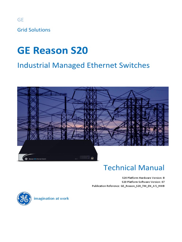 Technical Manual for GE Reason S20 Industrial Managed Ethernet Switches ...