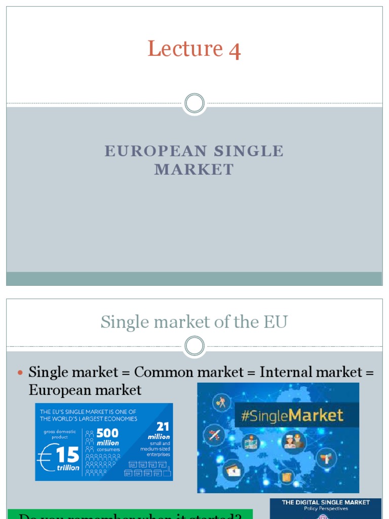 Overview of the EU Single Market | PDF | European Economic Community ...