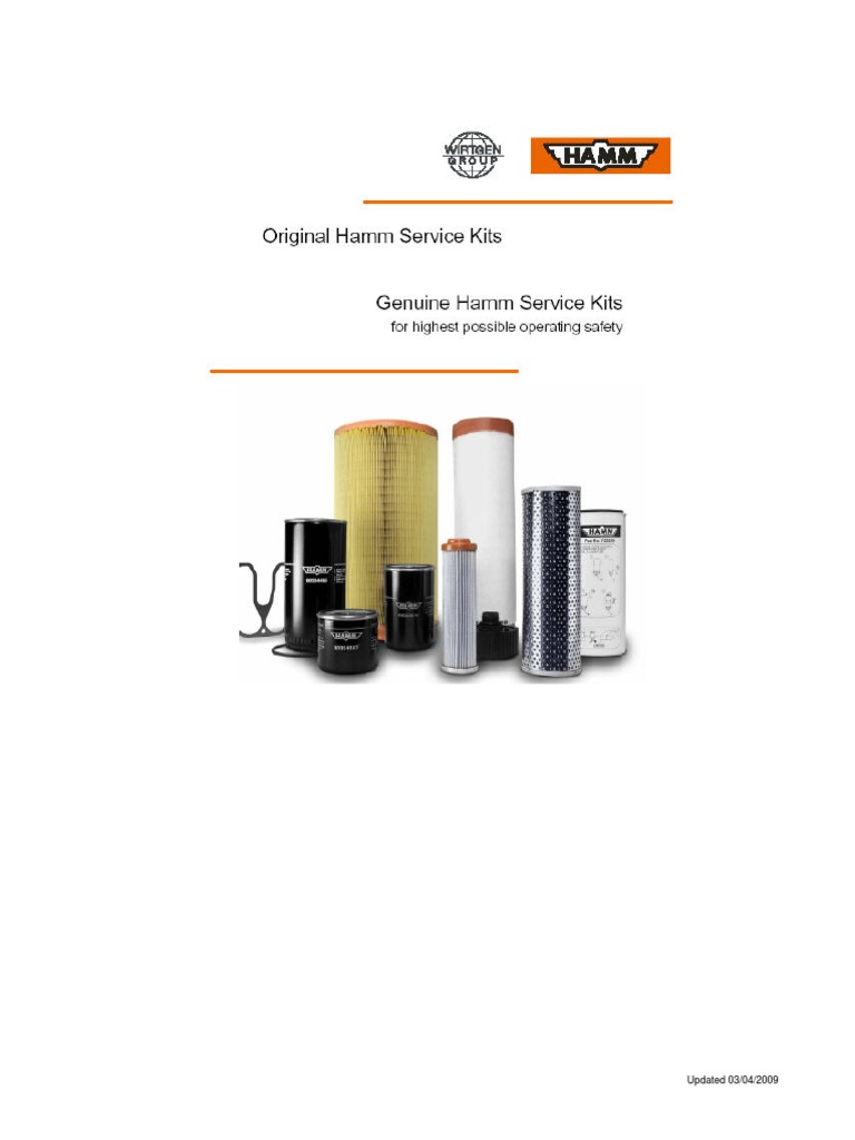 HAMM Filter Kits PDF | PDF | Pump | Engines